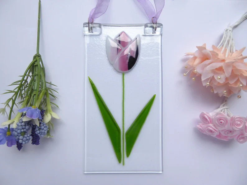 Eva Glass Design Tulip fused glass sun catcher (EGDTUG) – The Made in ...