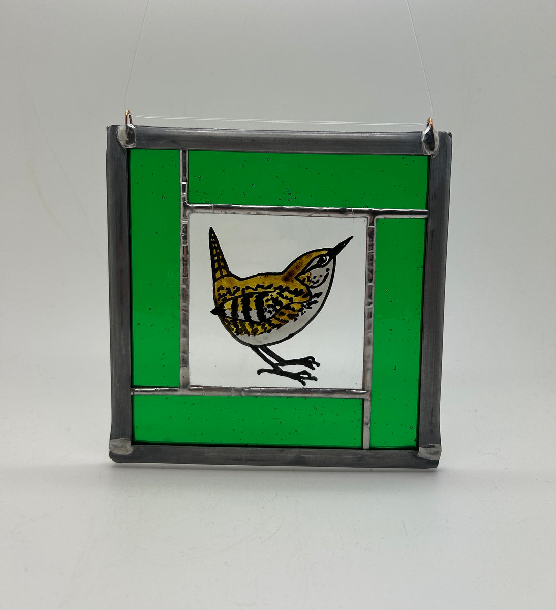 Liz Dart Stained Glass Wren panel – The Made in Stroud Shop