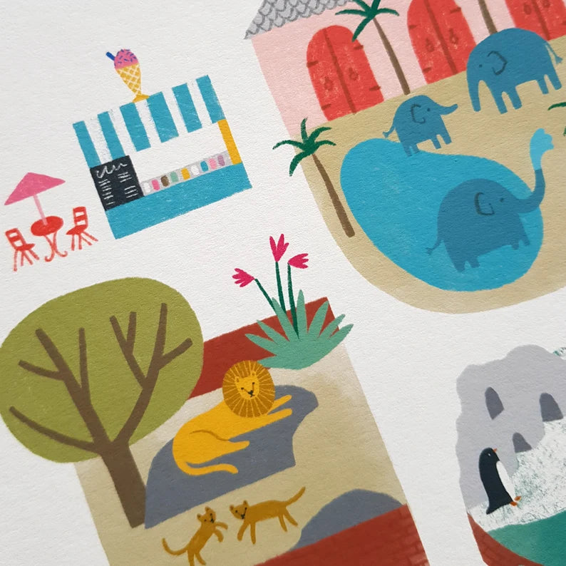 Stephanie Cole Design Zoo A3 print – The Made in Stroud Shop
