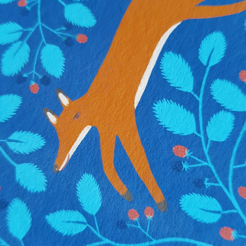 Stephanie Cole Design “Fox” A4 print – The Made in Stroud Shop