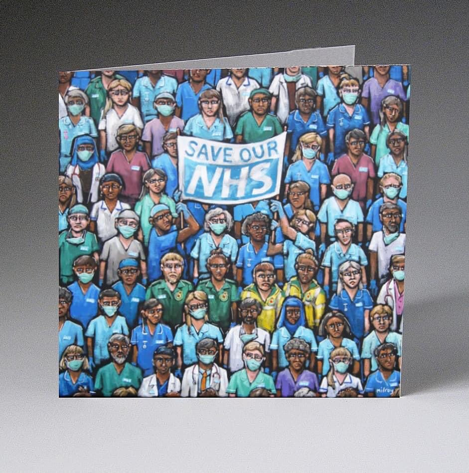 James Milroy “Save our NHS” greetings cards (Sepia) – The Made in ...