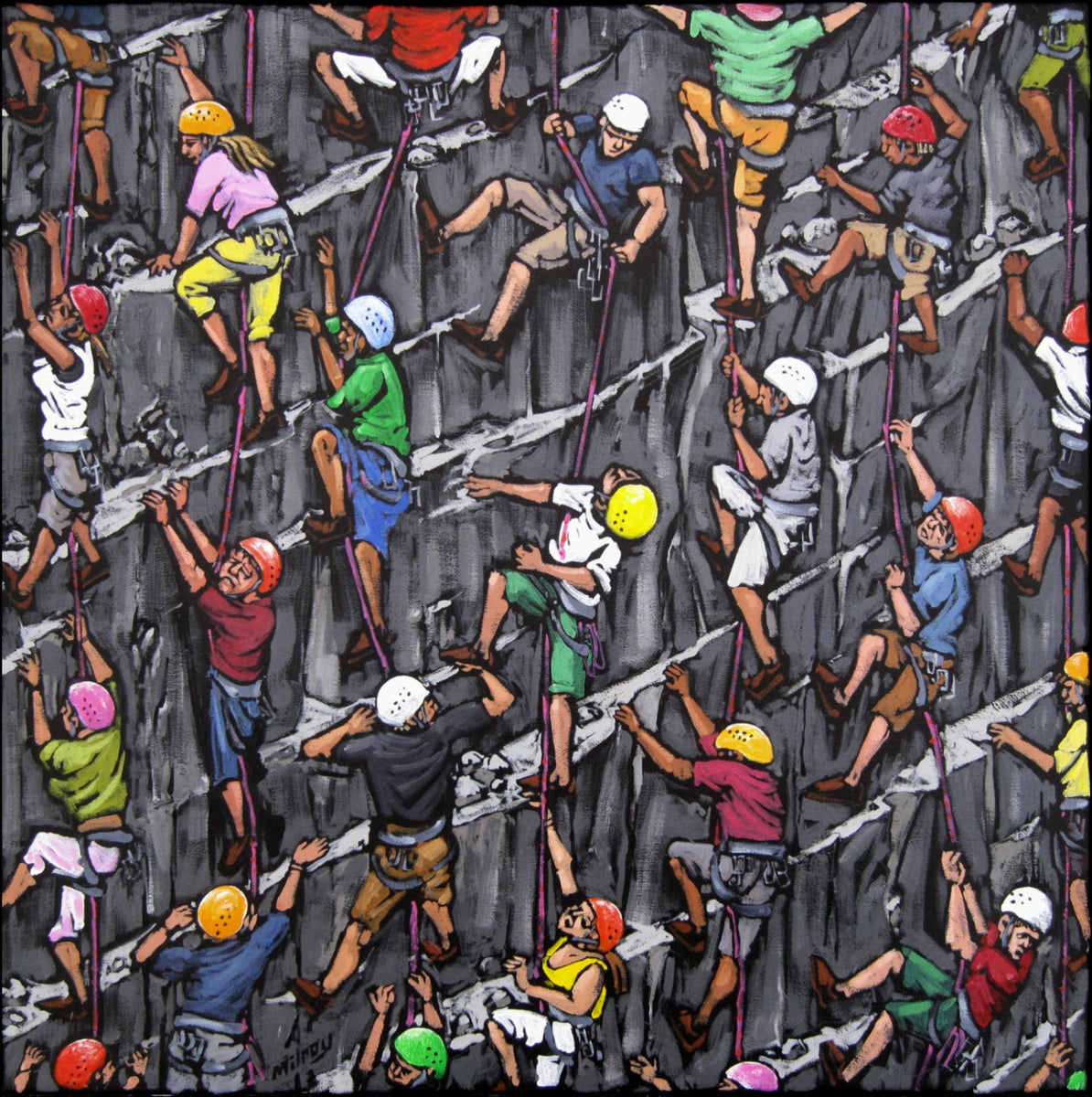 James Milroy “Rock climbing” greetings card (Sepia) – The Made in ...